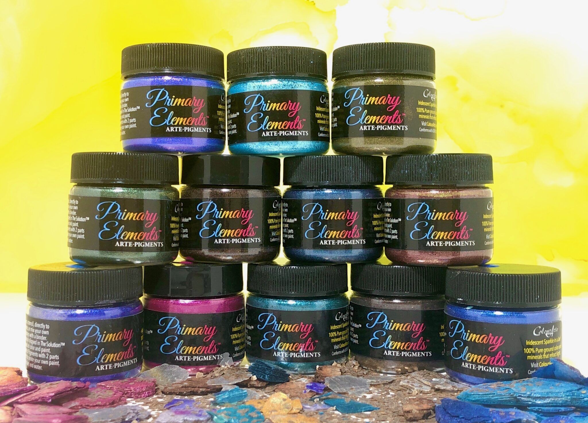 Primary Elements Dry Paint 30mL Individual Jars - ColourArte