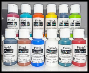 .Vivid Intense Fluid Acrylics 10PC set 1oz permanent colors |Dioxazine ...